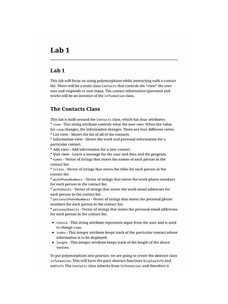 PolymorphismLab CPP | PDF | Class (Computer Programming) | Constructor ... PolymorphismLab CPP | PDF | Class (Computer Programming) | Constructor ...