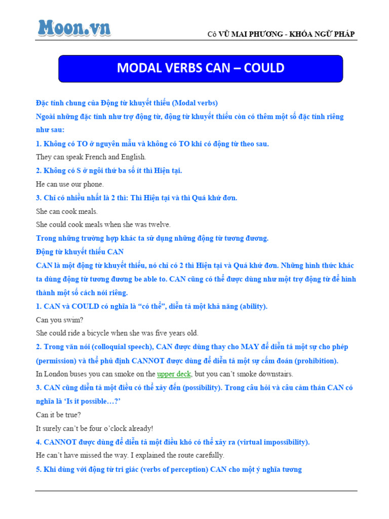 Modal Verbs | PDF