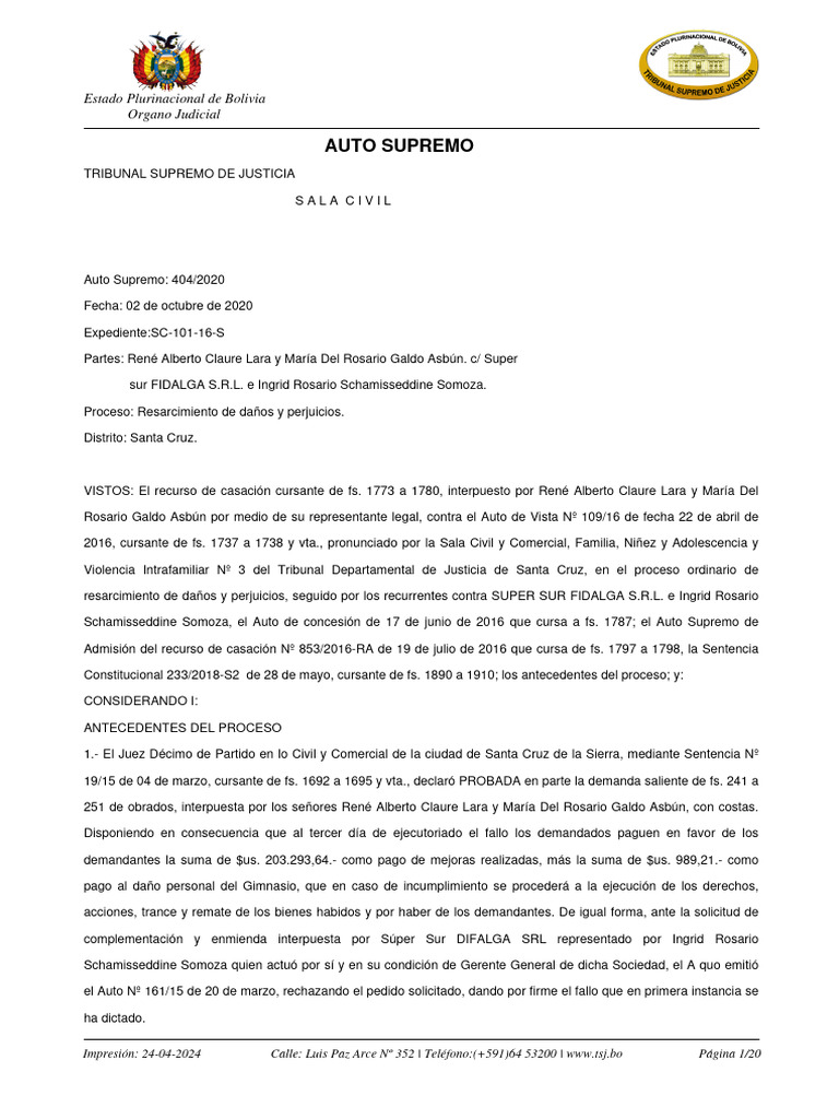 Resarcimiento CC | PDF | Daños y perjuicios | Caso de ley
