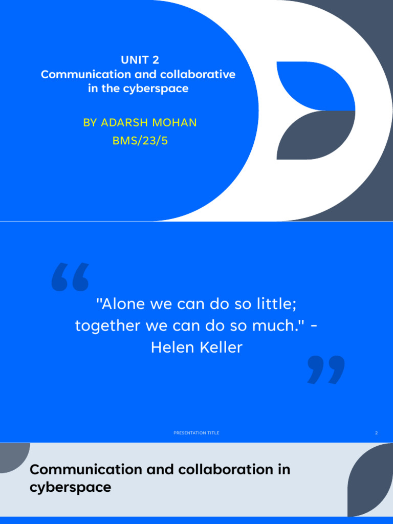 Cyberspace Communication & Collaboration | PDF | Technology & Engineering