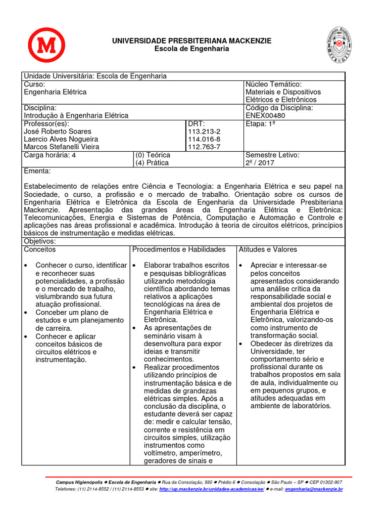 Introducao A Engenharia Eletrica Pdf Engenharia Elétrica Engenharia