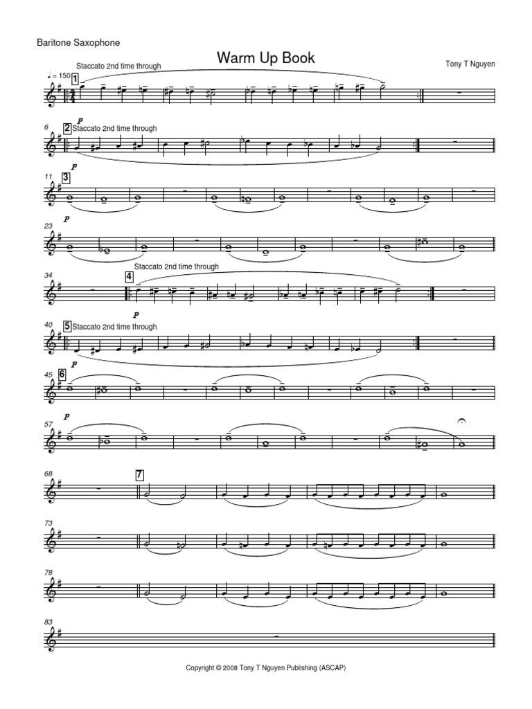 Bari Sax Warm Up | Download Free PDF | European Musical Instruments ...