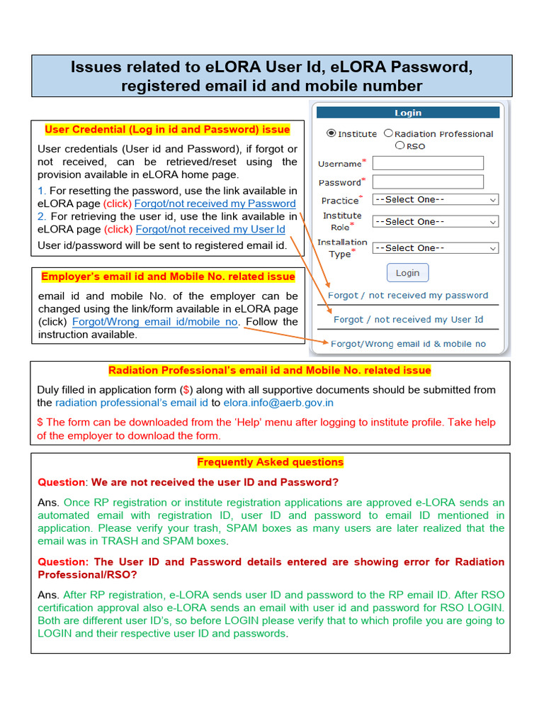 6 eLORA Login Issues | PDF