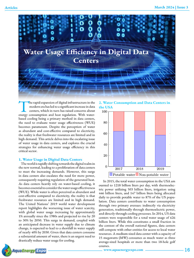Water Usage Efficiency in Digital Data Centers | PDF | Water | Data Center