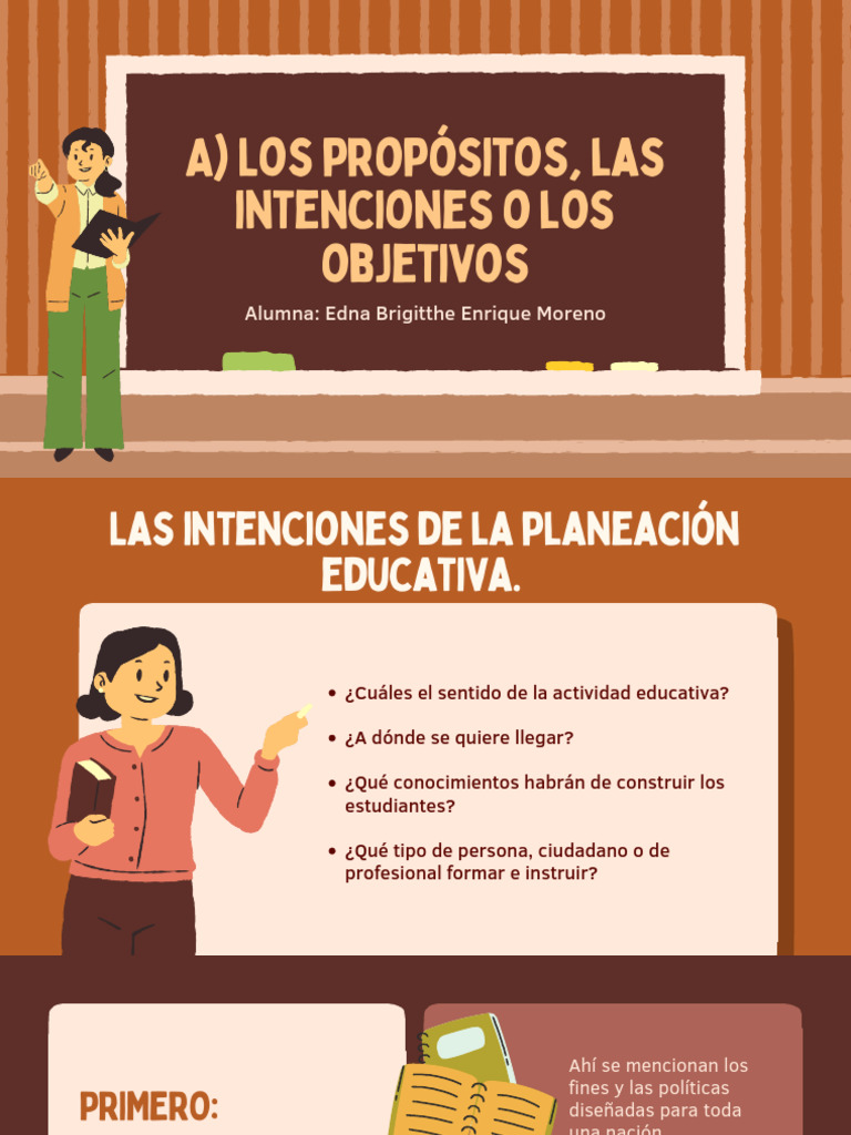 Los Propósitos, Las Intenciones o Los Objetivos. | PDF | Aprendizaje ...