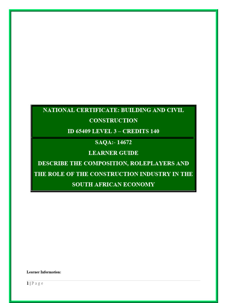 Learner Guide | Download Free PDF | Employment | Learning