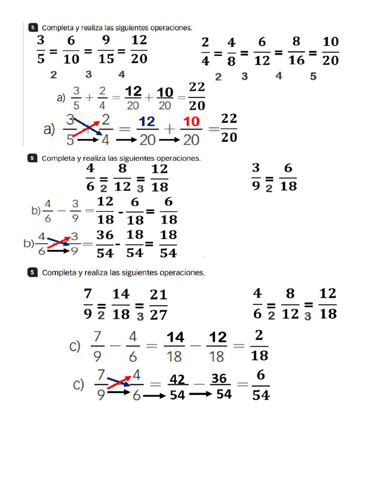 Ejercicios Resueltos de Fracciones | PDF