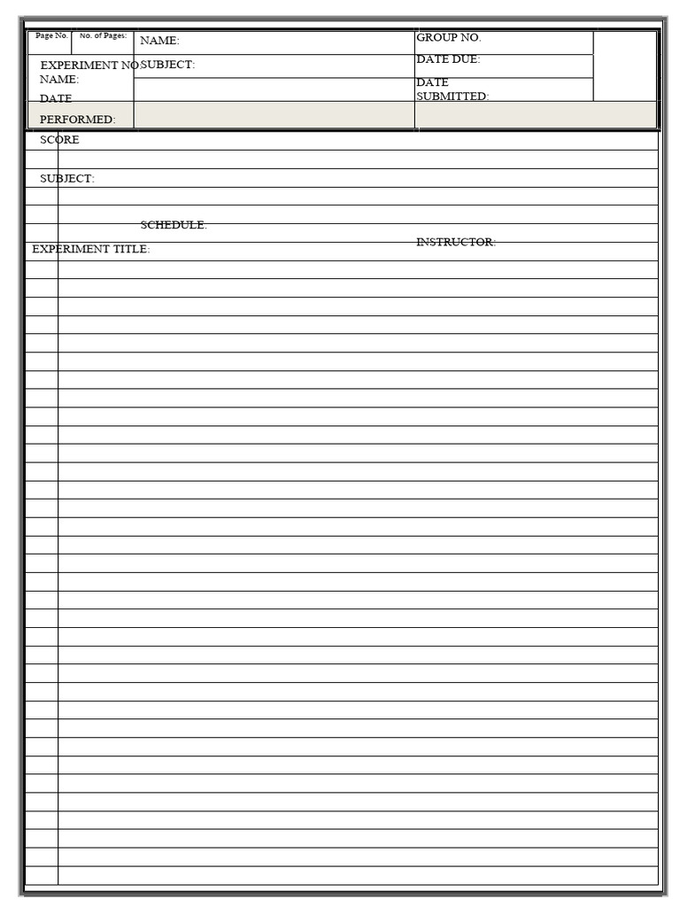 Experiment Report Template | PDF