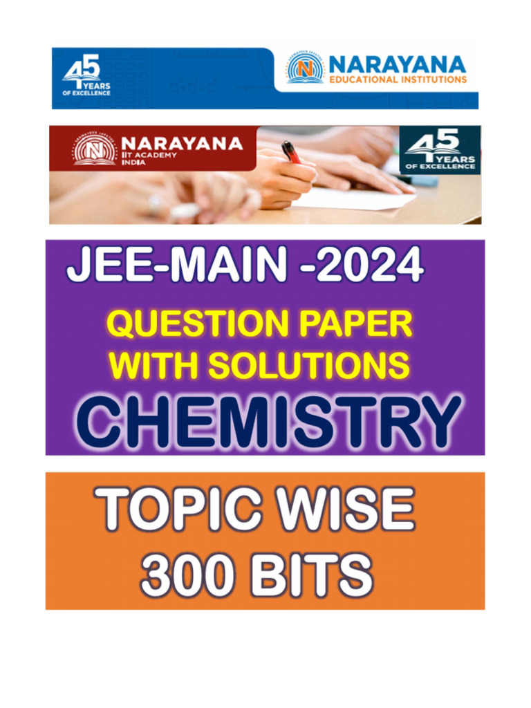 Chemistry Jee Main Shift-1 Total Questions Topic Wise | PDF | Acid ...