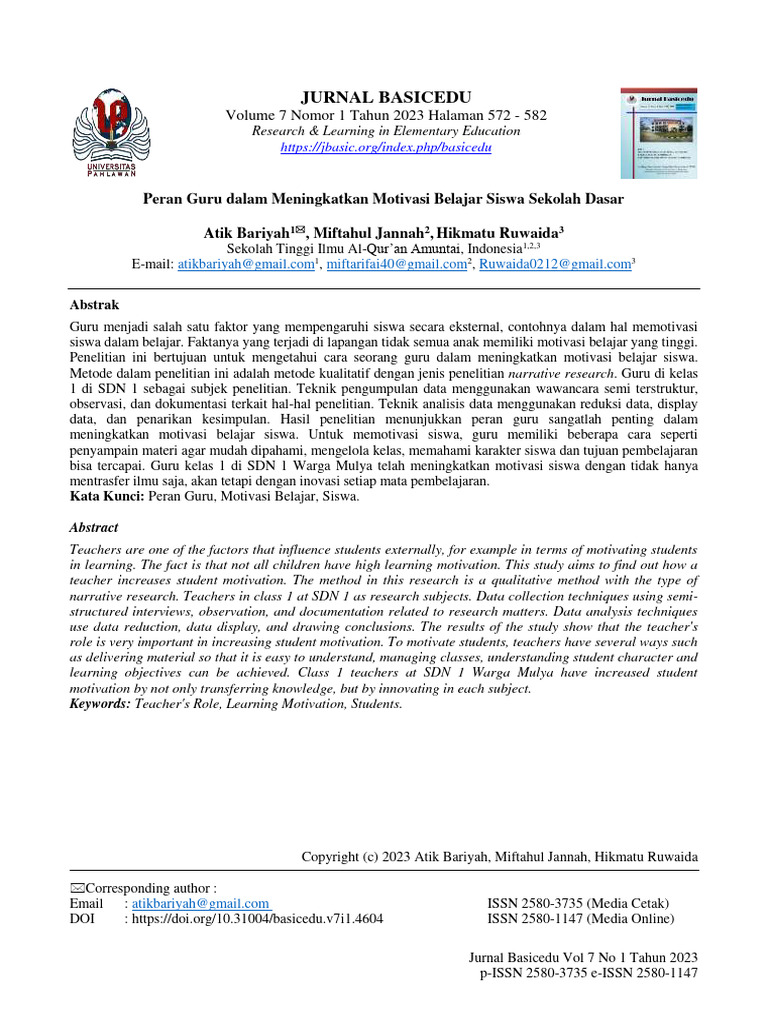 Admin,+56 +ATIK+BARIYAH+572+-+582 | PDF | Pengembangan Diri