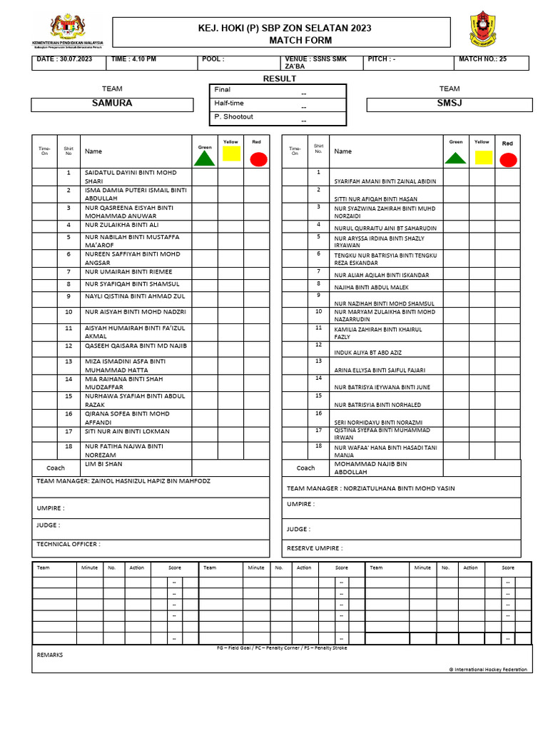 Samura VS SMSJ Ketiga Keempat | PDF