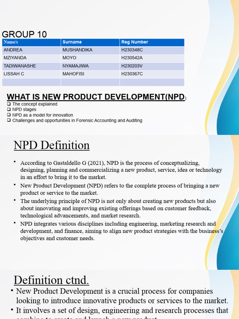Group 10: What Is New Product Development (NPD | PDF | New Product ...