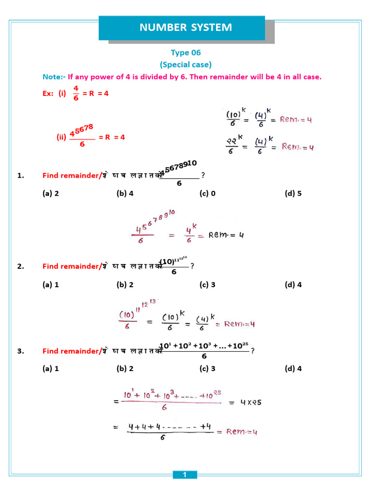 Number System 10-01 | PDF | Abstract Algebra | Discrete Mathematics