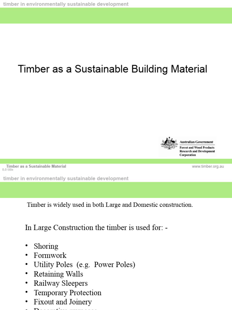Timber As A Sustainable Material Pdf Lumber Wood