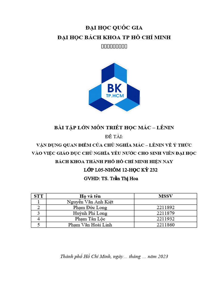 BTL (CDD1 Nhóm12 L05) | PDF