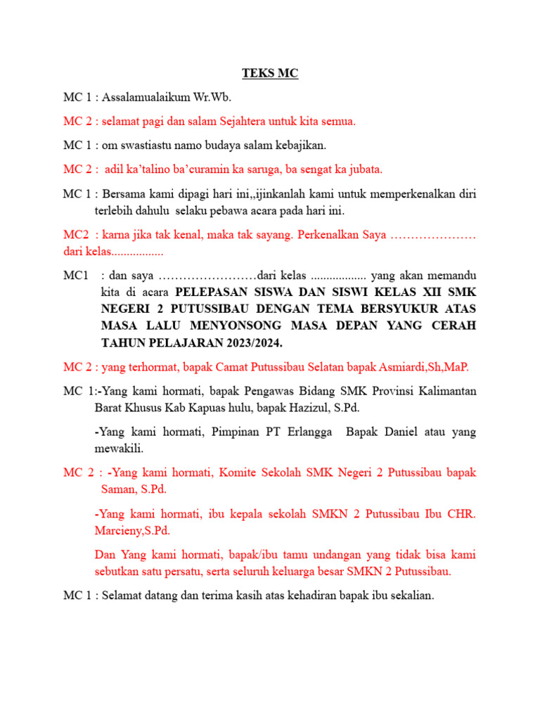 Teks MC | PDF