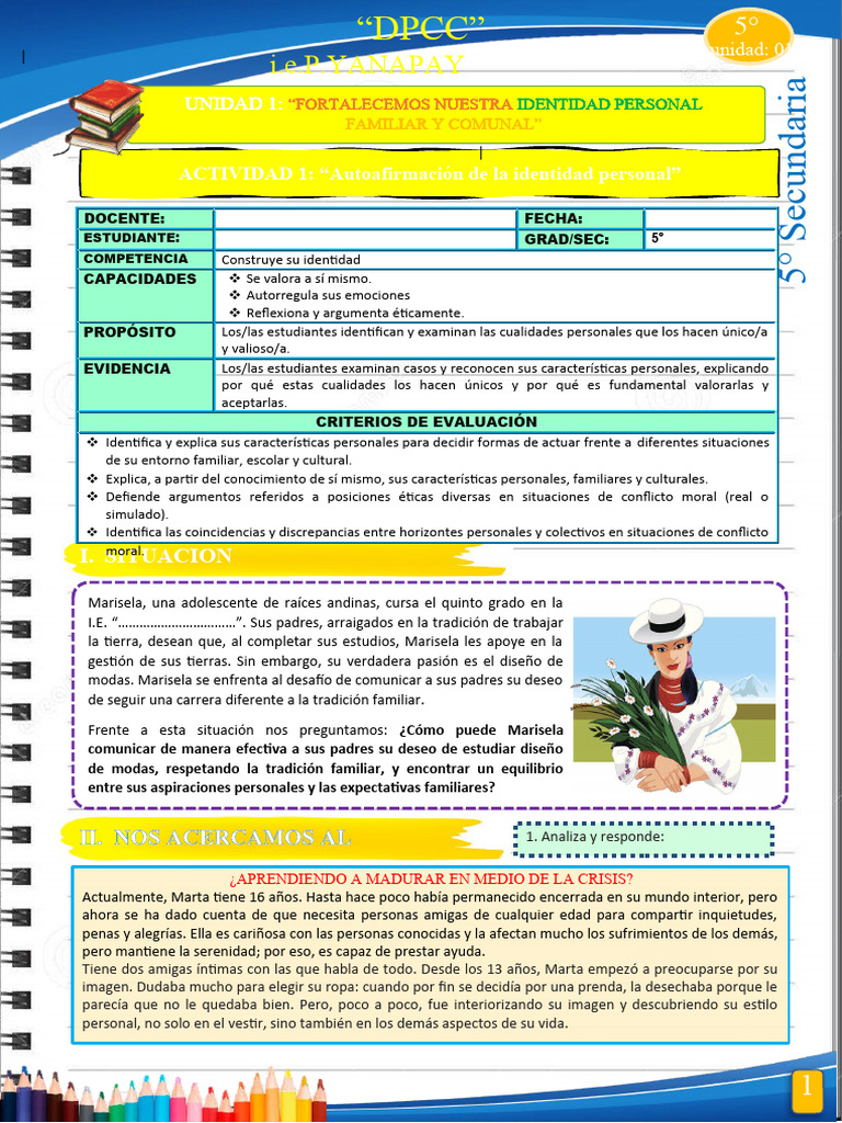 5° DPCC - Actv.01-Exp.1 2024 | PDF | Felicidad | Sicología