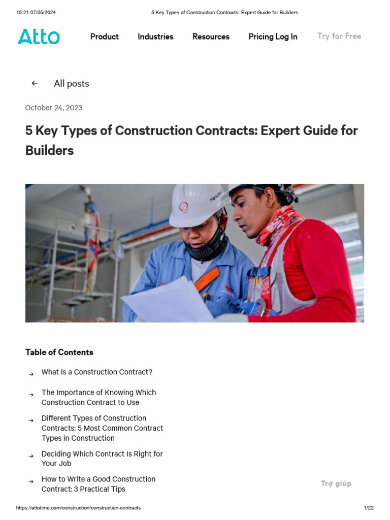 Construction Contract Types Guide | PDF | General Contractor | Private Law
