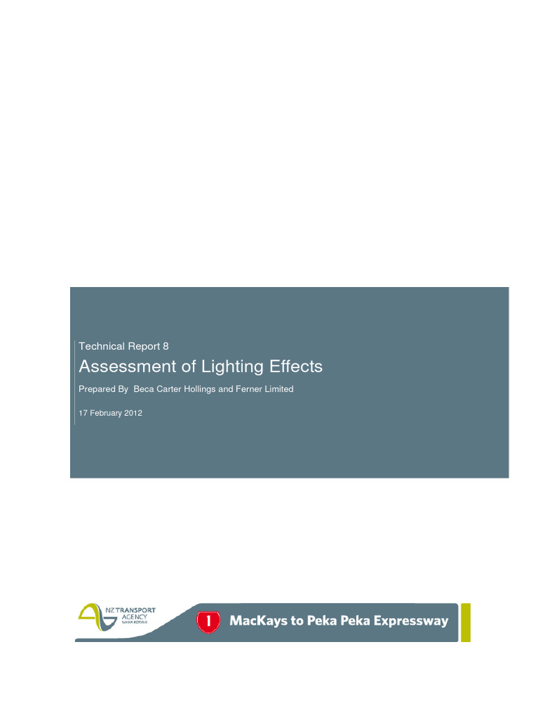 Technical Report 8 Pdf Lighting Headlamp