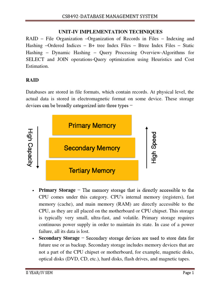 Dbms Unit | Download Free PDF | Database Index | Computer Data Storage Dbms Unit | Download Free PDF | Database Index | Computer Data Storage