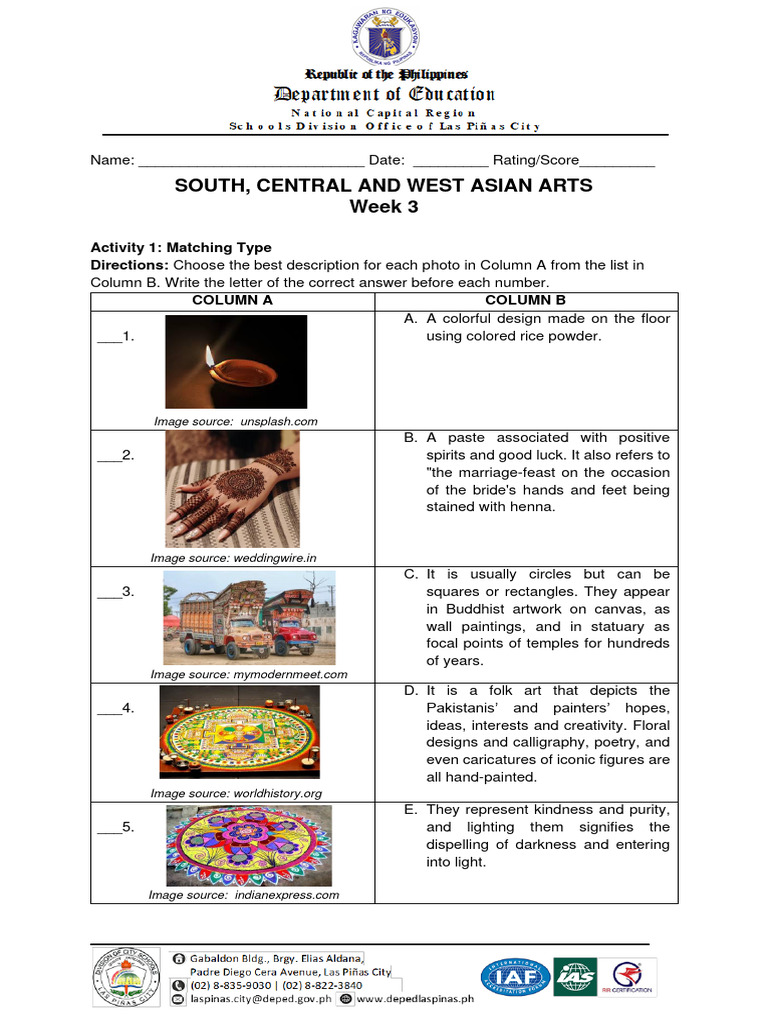 Arts-8 Q3 LAW W3 | PDF