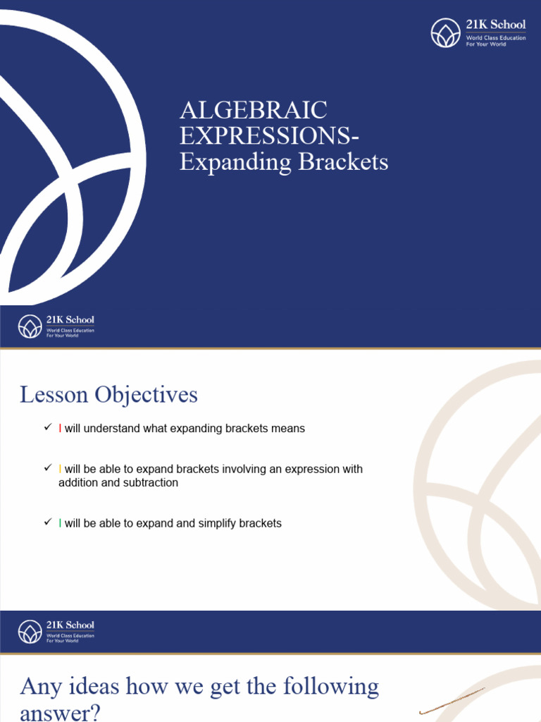 Expanding Algebraic Brackets Guide | PDF | Mathematics