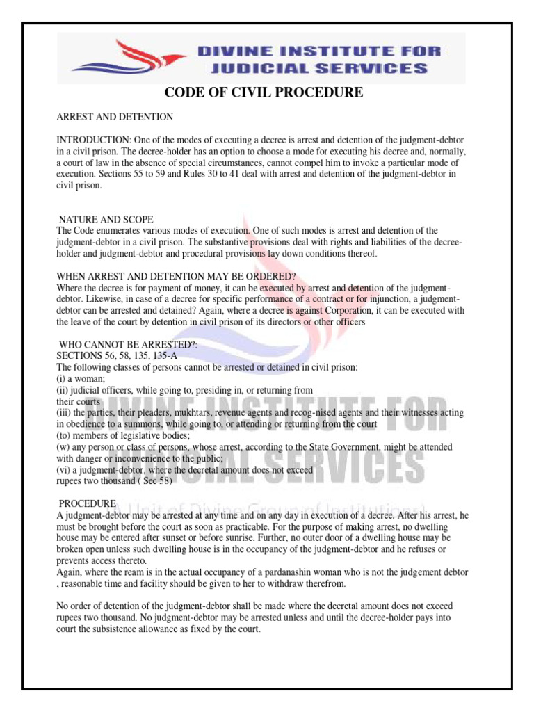 CPC (Arrest and Detention) | PDF | Detention (Imprisonment) | Arrest
