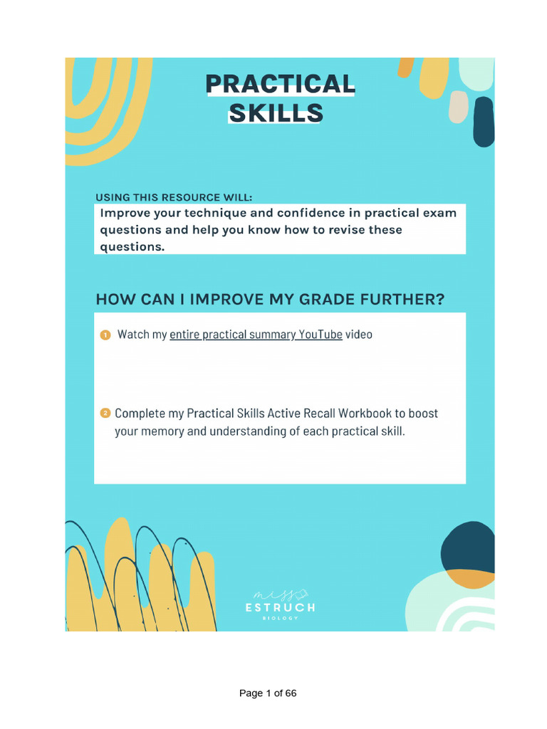 Practical Skills Booklet | Download Free PDF | Mitosis | Biology