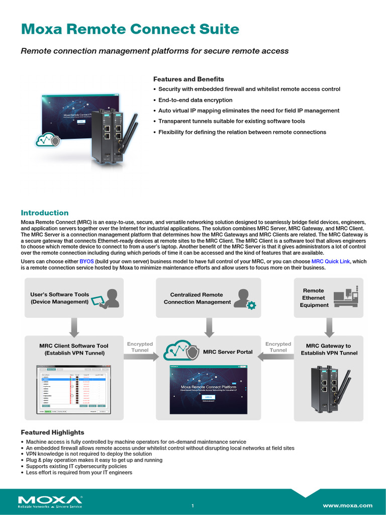 Moxa Moxa: Remote Connect Suite | PDF | Lte (Telecommunication ...