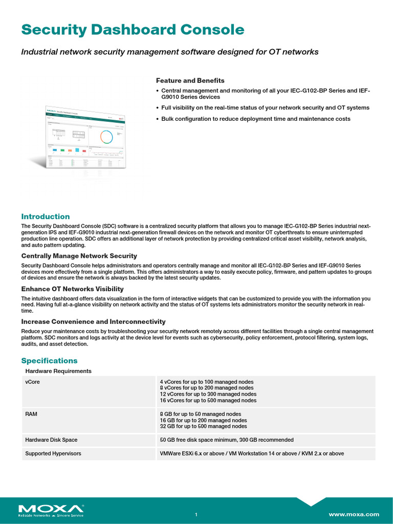 Moxa: Security Dashboard Console | PDF | Computer Network | Security