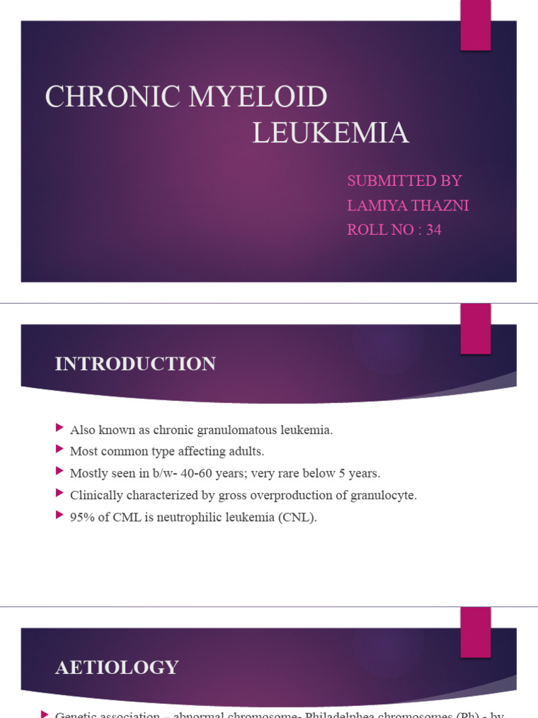 Chronic Myeloid Leukemia | PDF | Leukemia | Anemia