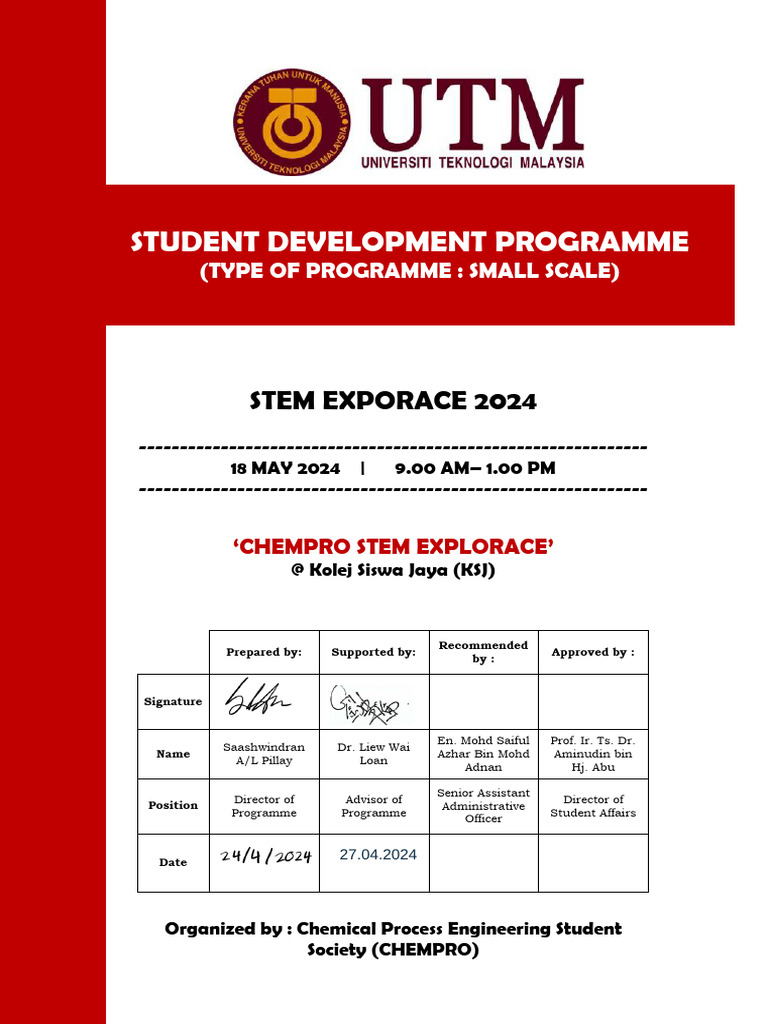 PAPERWORK STEM EXPLORACE 2024 FINAL - 240425 (Signed) | PDF | Science ...
