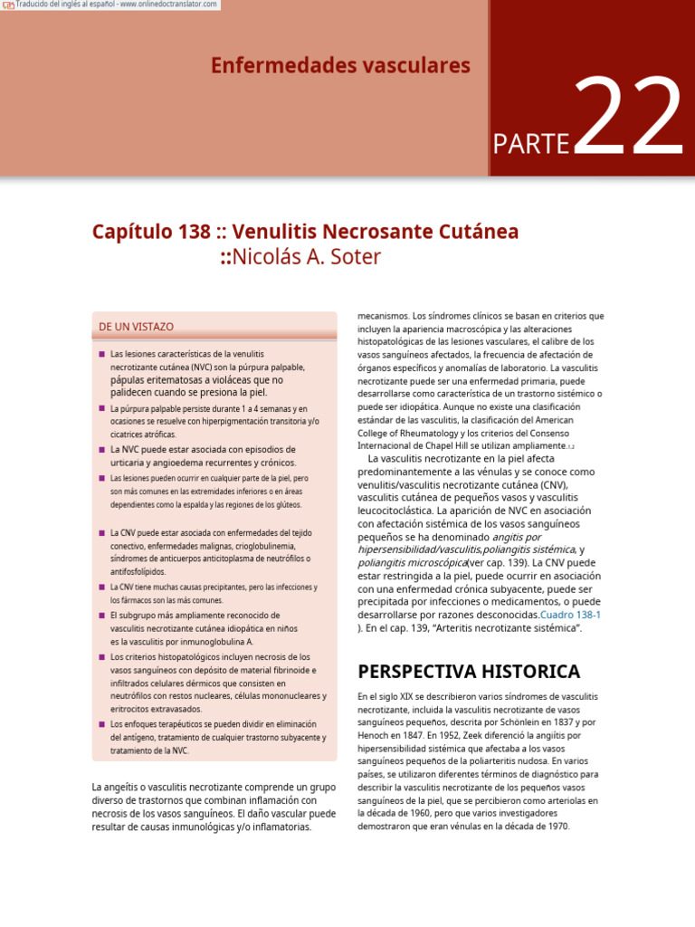Venulitis Necrosante Cutánea: Causas y Síntomas | PDF | Medicina ...