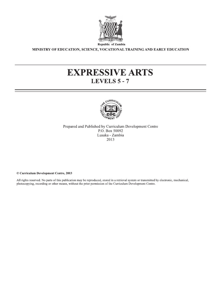 Expressive Arts Syllabus 5 7 | PDF