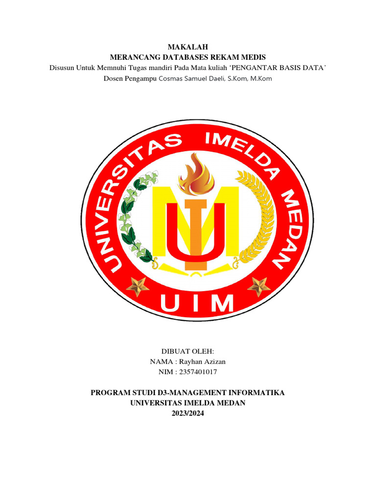 Rancangan Database Rekam Medis | PDF