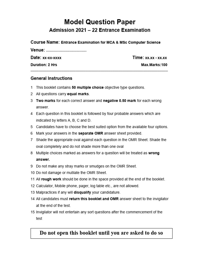 Computer Entrance Previous | PDF | Matrix (Mathematics) | Multiple Choice