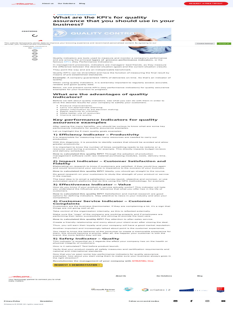 Key Performance Indicators for Quality Assurance Examples_ TOP 5 | PDF ...