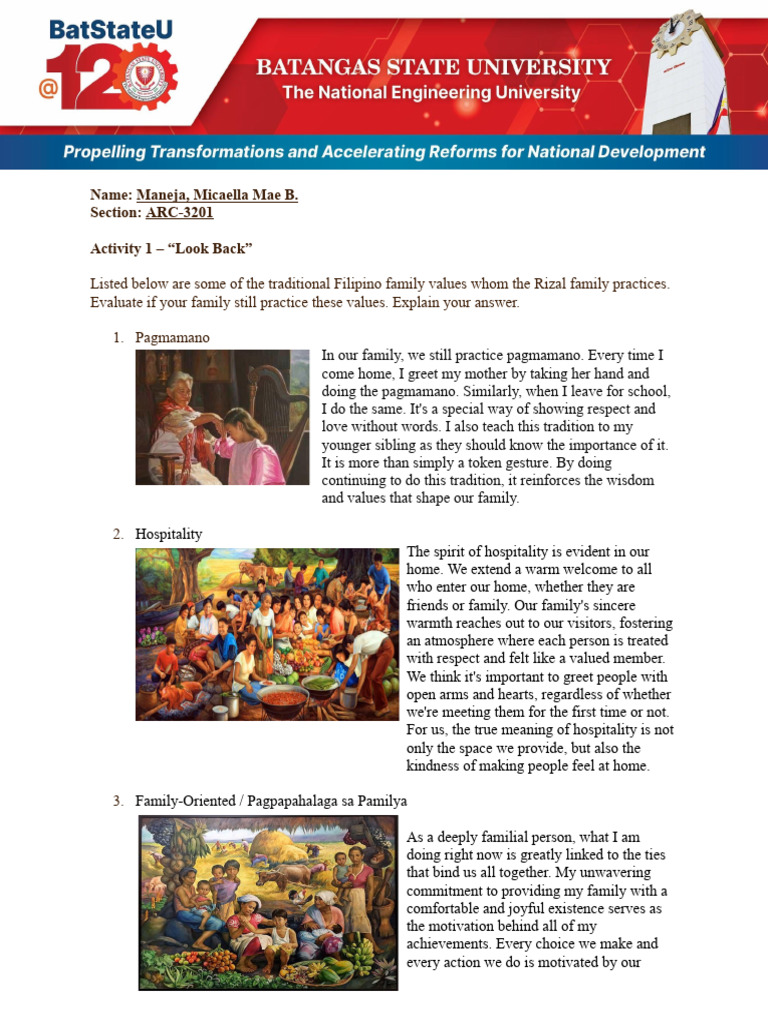 Maneja - Arc 3201 - Activity - Look Back | PDF | Love | Morality