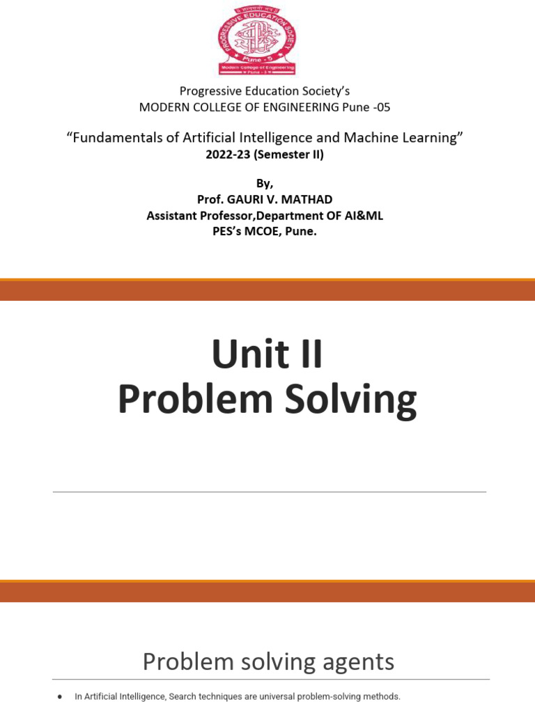 FAIML Unit 2 (Final) | PDF | Heuristic | Applied Mathematics