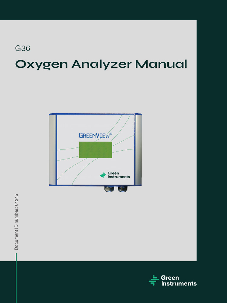 G36 O2 Analyzer Manual V211 March 2022 01245 | PDF
