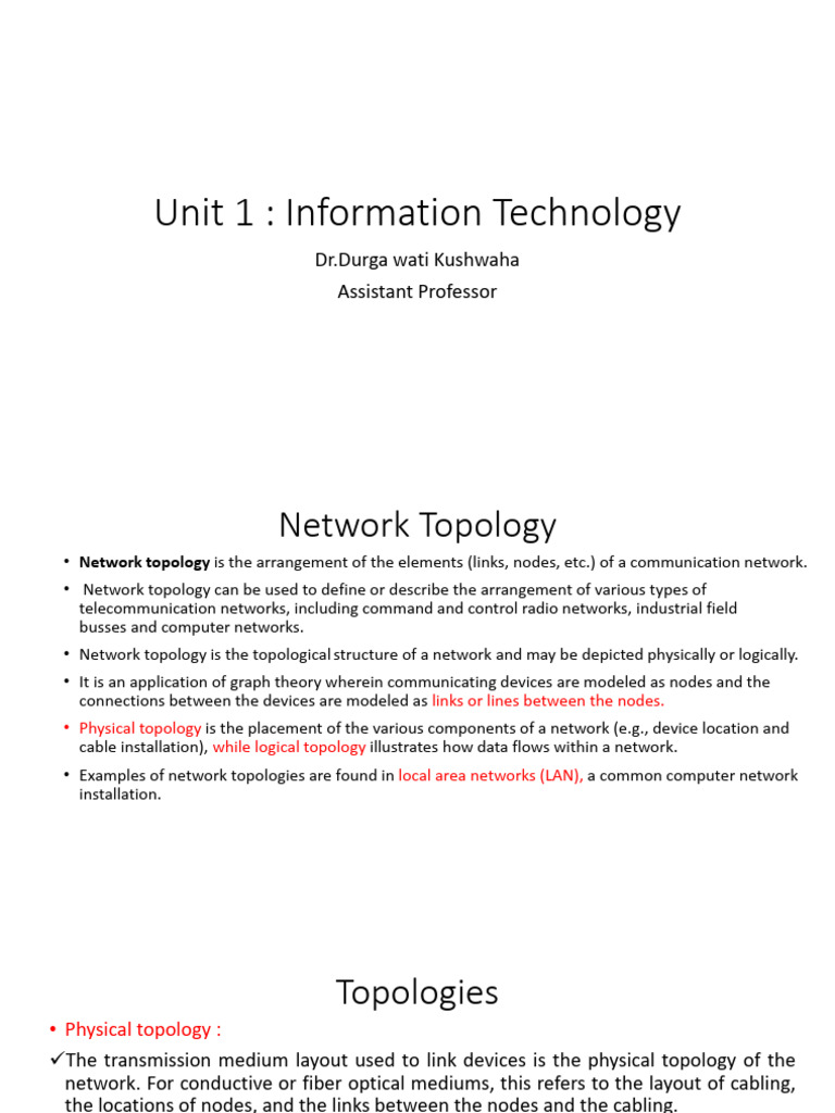Unit 1 Information Technology | PDF | Network Topology | Duplex ... Unit 1 Information Technology | PDF | Network Topology | Duplex ...