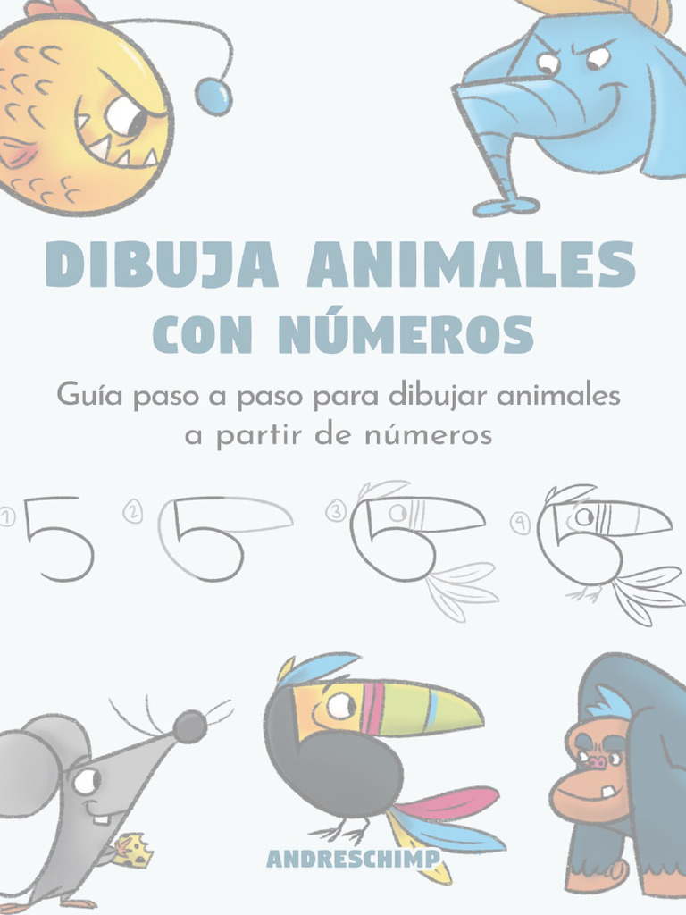 Dibuja Animales con Números Paso a Paso | PDF