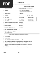 Gratuity Claim Form | PDF | Life Insurance | Personal Finance