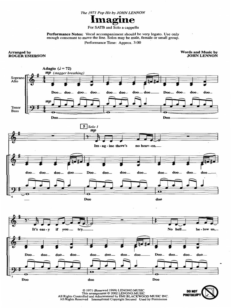 Imagine Satb | PDF