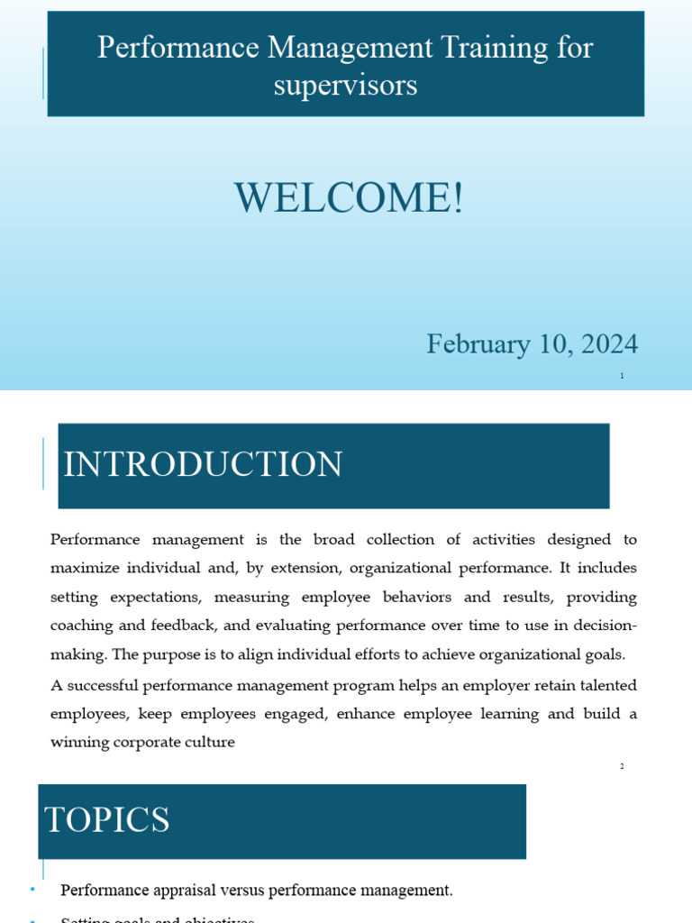 PresentationsPPT Performance Management Training | PDF | Performance ...