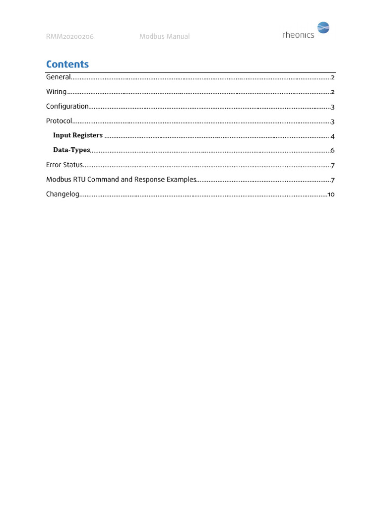 Modbus Manual V3.0 | PDF | Computer Networking | Information And ... Modbus Manual V3.0 | PDF | Computer Networking | Information And ...
