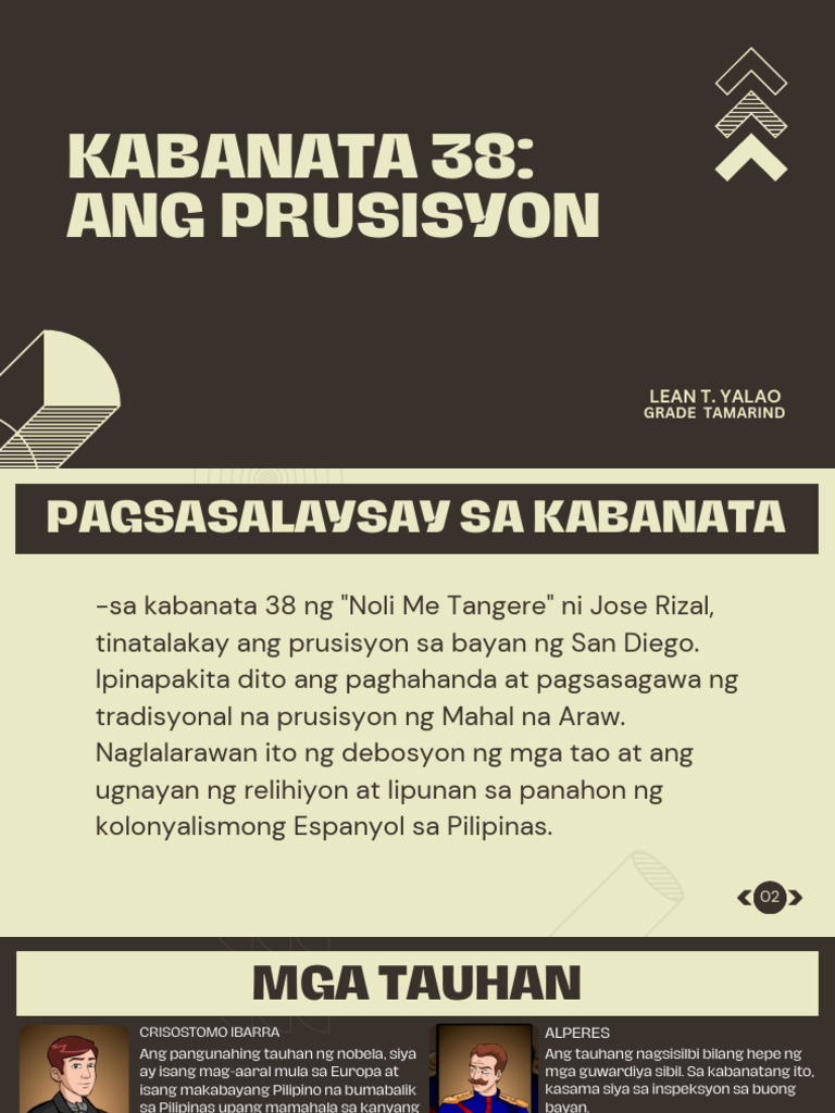 Kabanata 38: Ang Prusisyon: Lean T. Yalao | PDF