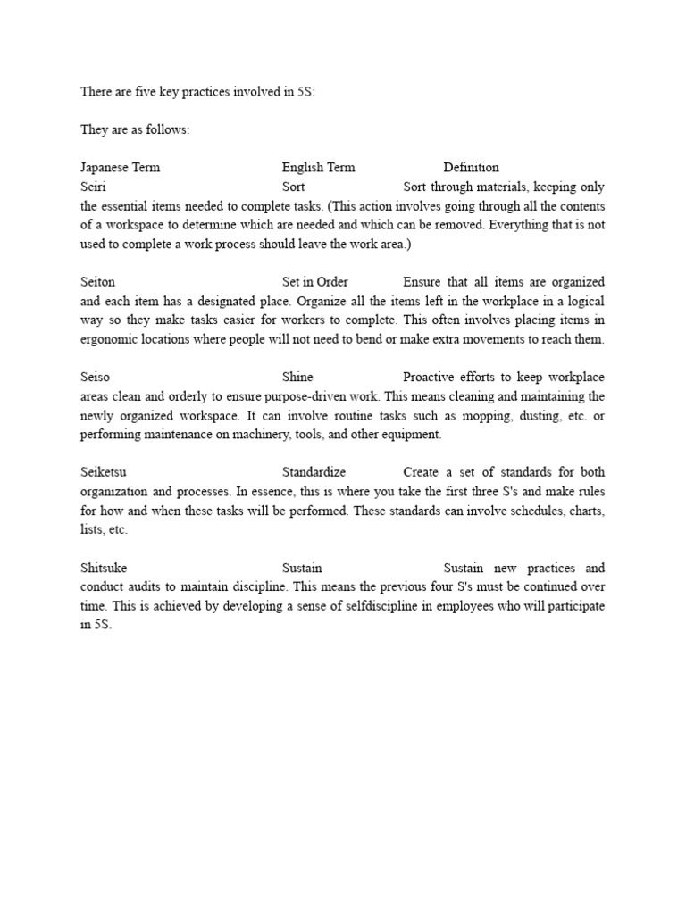 Understanding 5S: Seiso Explained | PDF