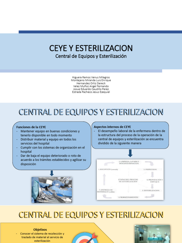 Procesos y Funciones de CEYE | PDF | Esterilización (Microbiología) | Agua