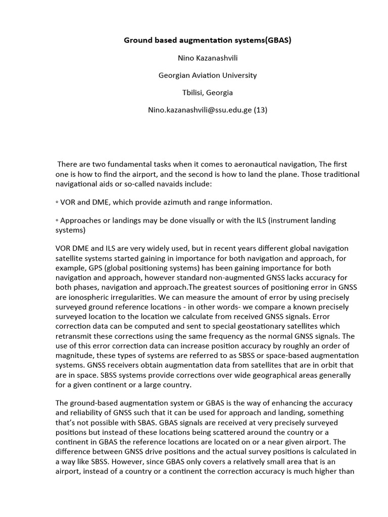 GBAS- | PDF | Wireless | Information And Communications Technology